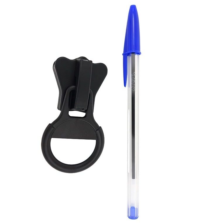 Plastic slider • Black • Moulded plastic teeth 14mm (n°20)