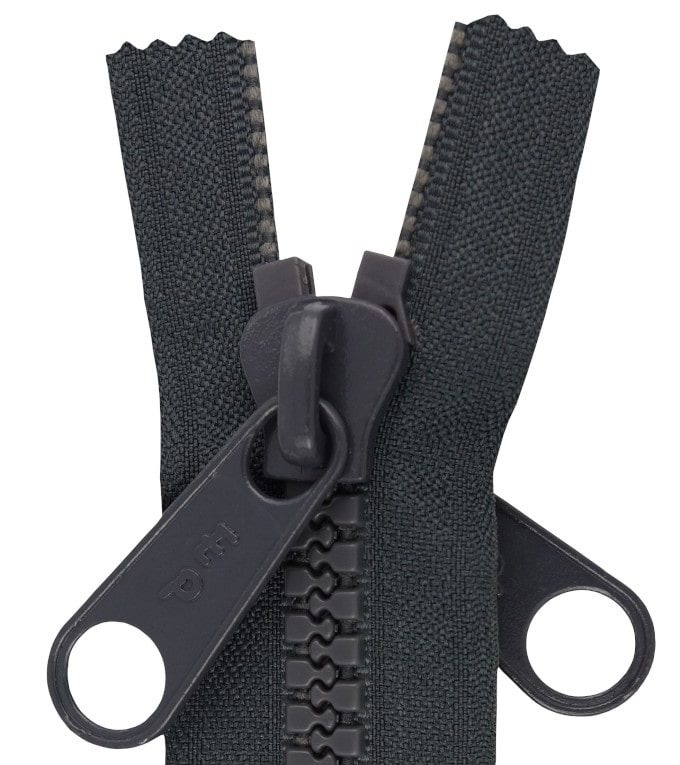 Separable zipper / Long length / Double pull-tab sliders